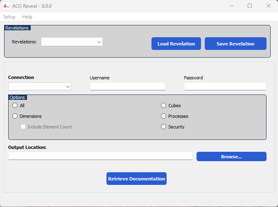 IBM PA Documentation with ACG Reveal