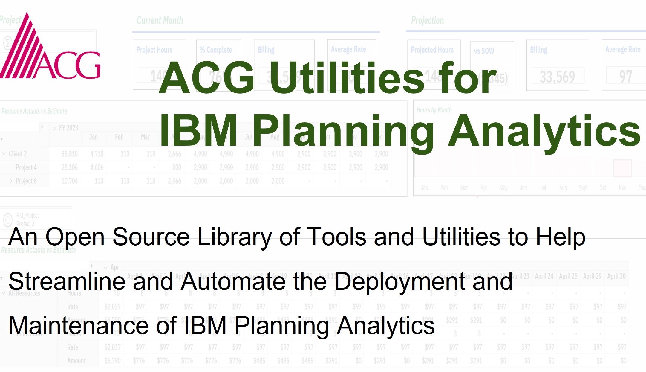 ACG Utilities for IBM Planning Analytics